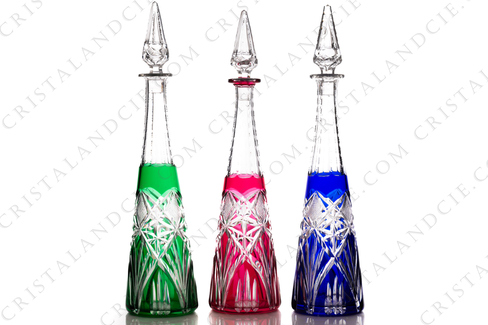 Three wine decanters by Saint-Louis